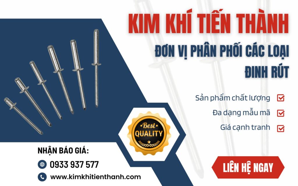 Đinh rút rive – Đinh tán rive nhôm nhiều kích thước cỡ, giá tốt