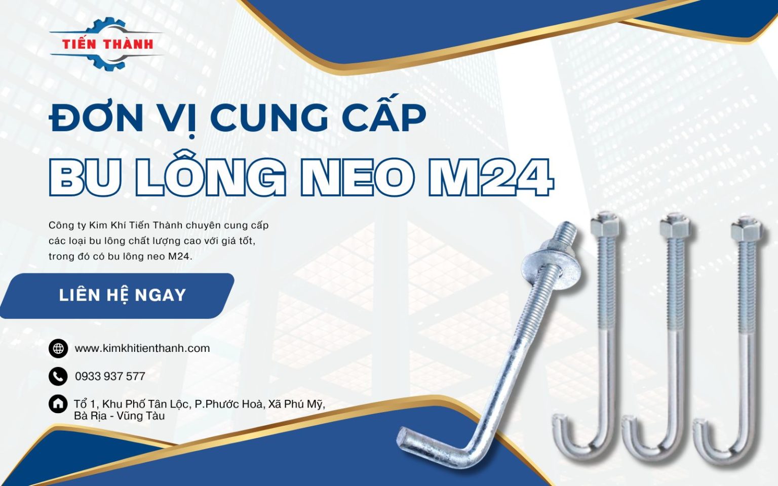 Báo giá bu lông neo M24 chất lượng cao chi tiết 2025