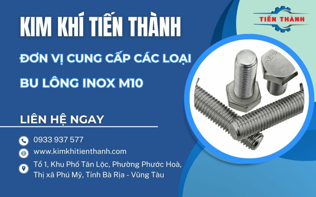 Bulong inox M10 chống rỉ sét chất lượng giá rẻ