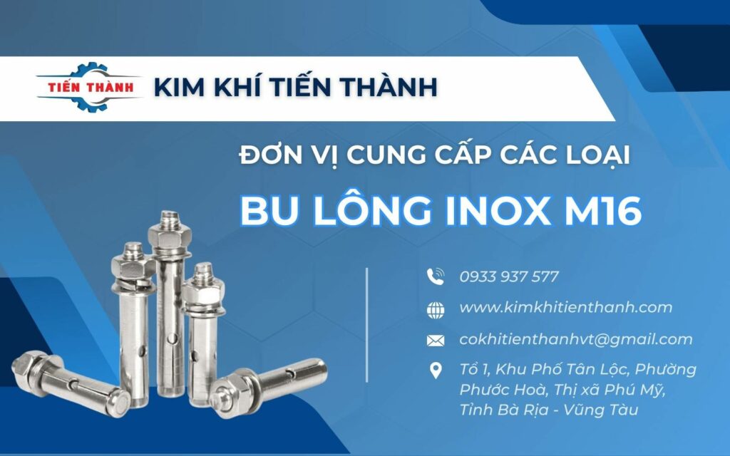 Bu lông inox M16 chất lượng cao - Báo giá bulong inox M16