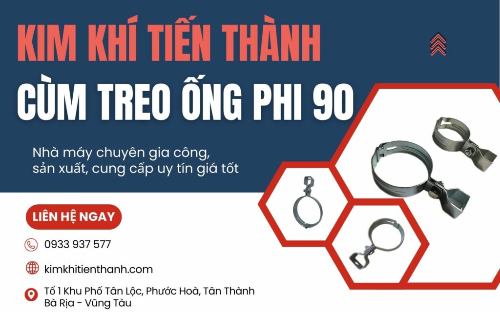 Cùm treo ống phi 90